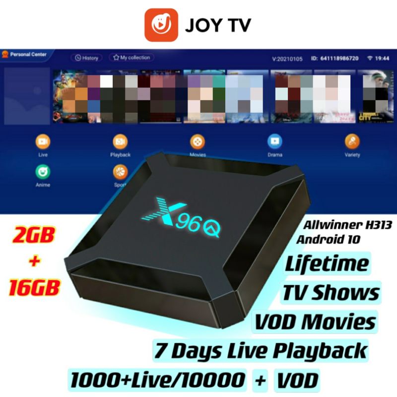 (Ready Stock) TVBOX X96Q Spec 2+16 (Joytv Server) | Shopee Malaysia