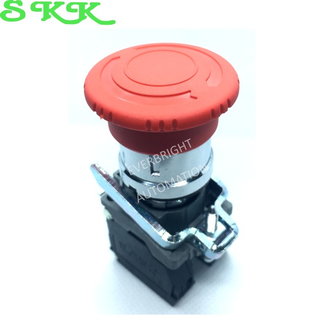 22mm XB4 Mushroom Head Emergency Stop Push Button 1NC | Shopee Malaysia