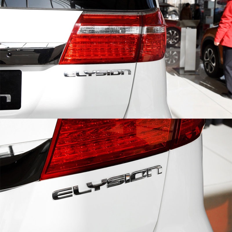 For Honda Elysion Emblem Sticker 3D Letter Chrome Silver Rear Trunk Car ...