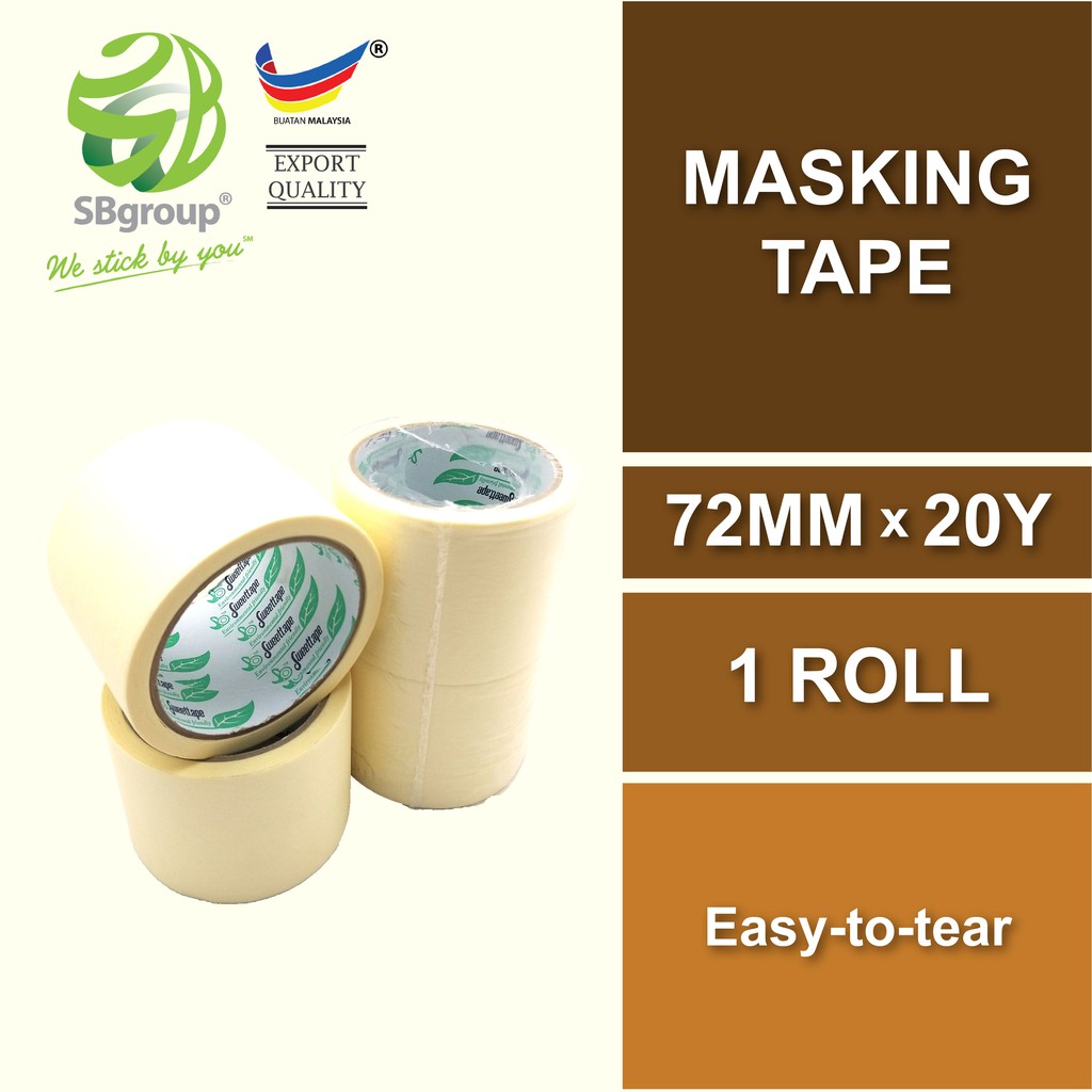 Sweettape Masking Tape 72mm x 20y (SB20) | Shopee Malaysia