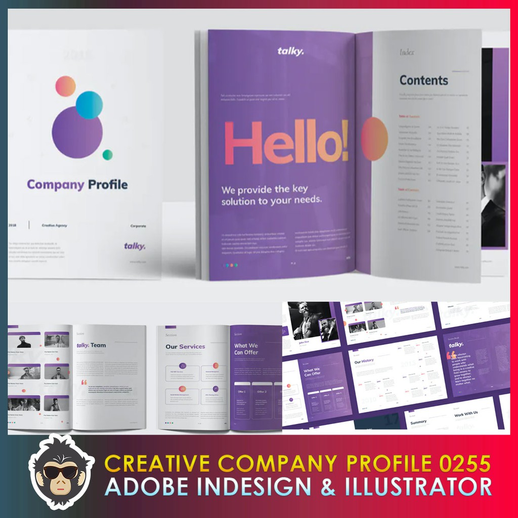 Creative Company Profile 0255 Adobe Indesign Editable | Shopee Malaysia