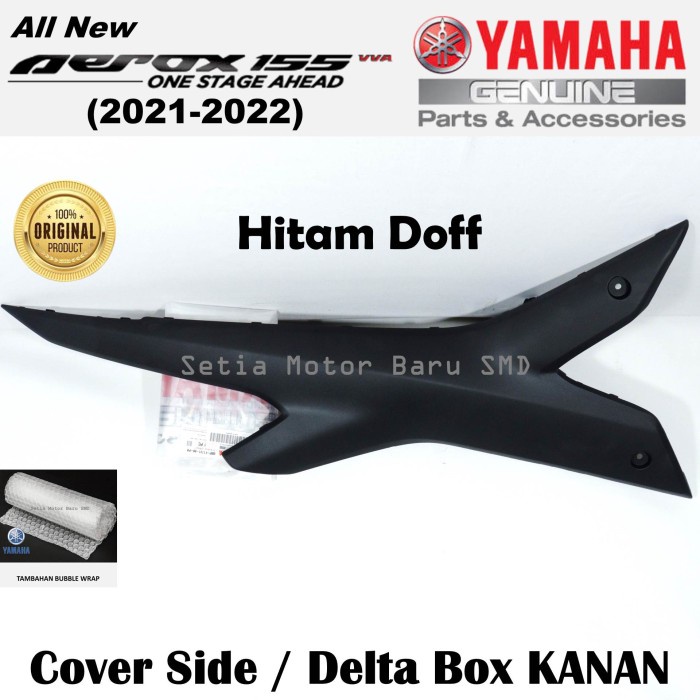 HITAM Delta Box Side Cover Matte Black Right Right RH Yamaha All New ...