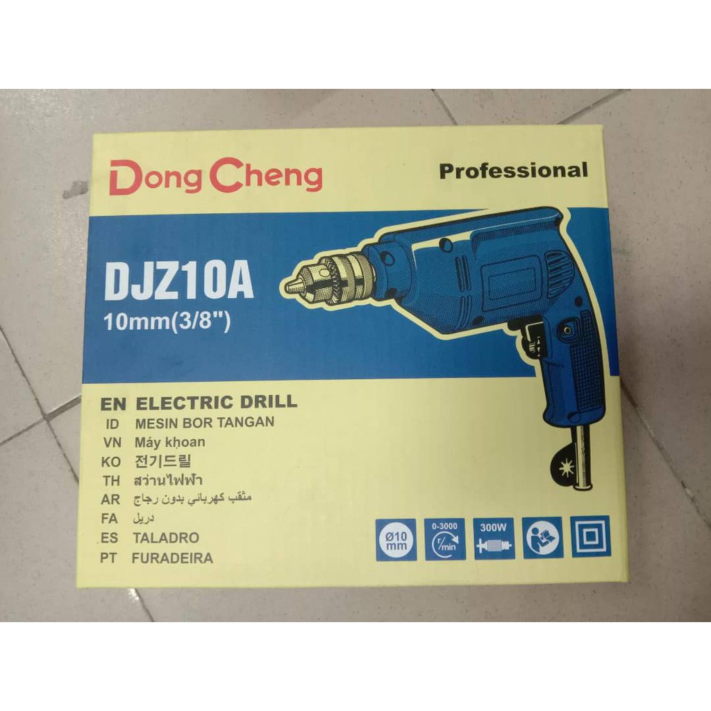 🔥READY STOCK🔥 Dongcheng DJZ10A Electric Drill J1Z-FF-10A 10mm(⅜") 300Watt Tebuk Kayu Besi ...