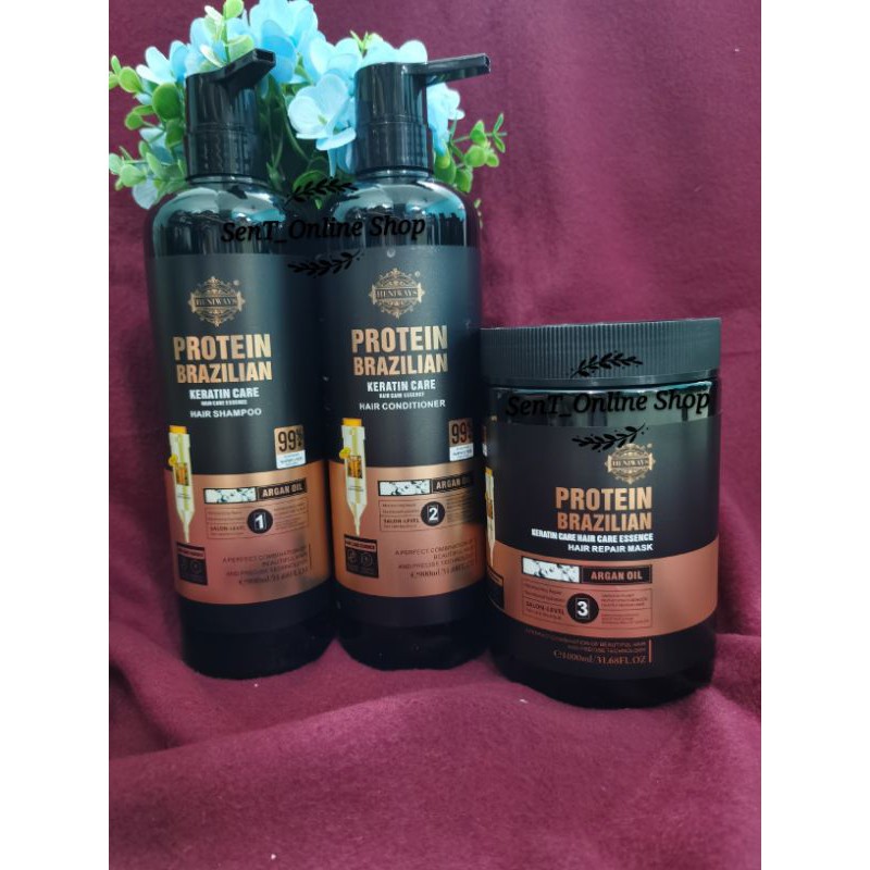 HENIWAYS Protein Brazilian Keratin Hair Shampoo/Conditioner/treatment | Shopee Malaysia