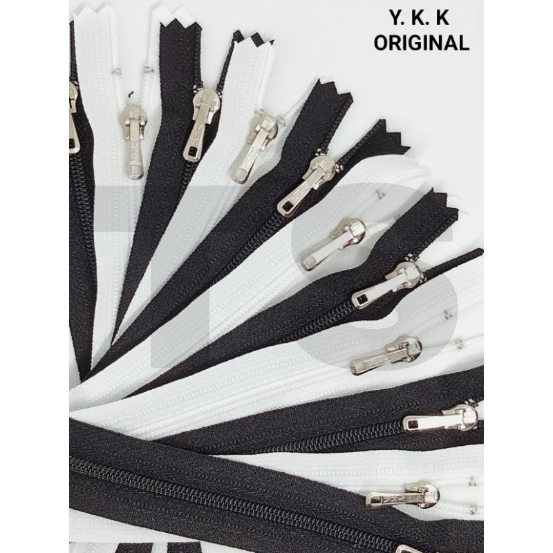 ykk ORIGINAL ZIPPER SILVER / zip YKK GOLDEN BESI METAL KAPALA 7" / 8 ...