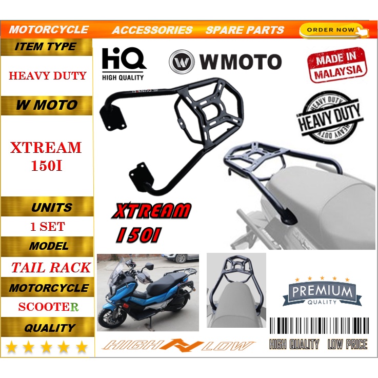 WMOTO XTREME 150I SCOOTER TOP BOX RACK TAIL RACK MONORACK HEAVY DUTY ...