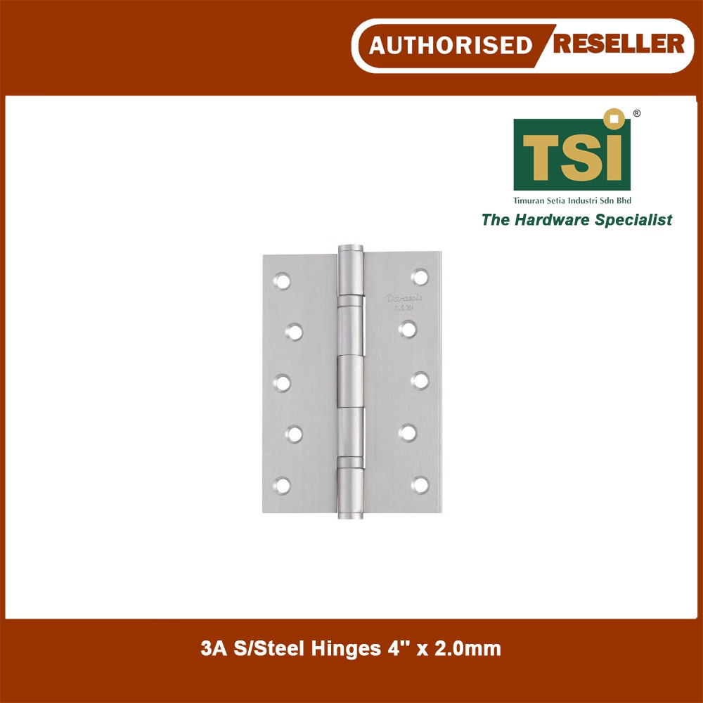 3A S/Steel Hinges 4'' x 2.0mm | Shopee Malaysia
