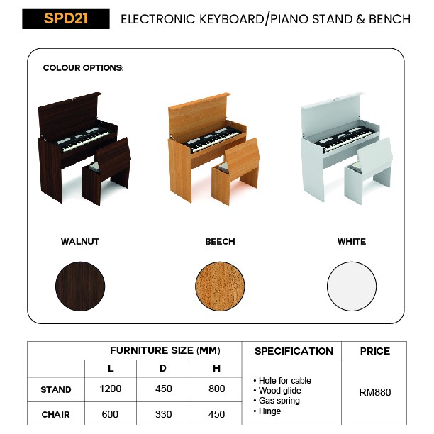 Electronic Keyboard/ Piano Stand & Bench | Shopee Malaysia