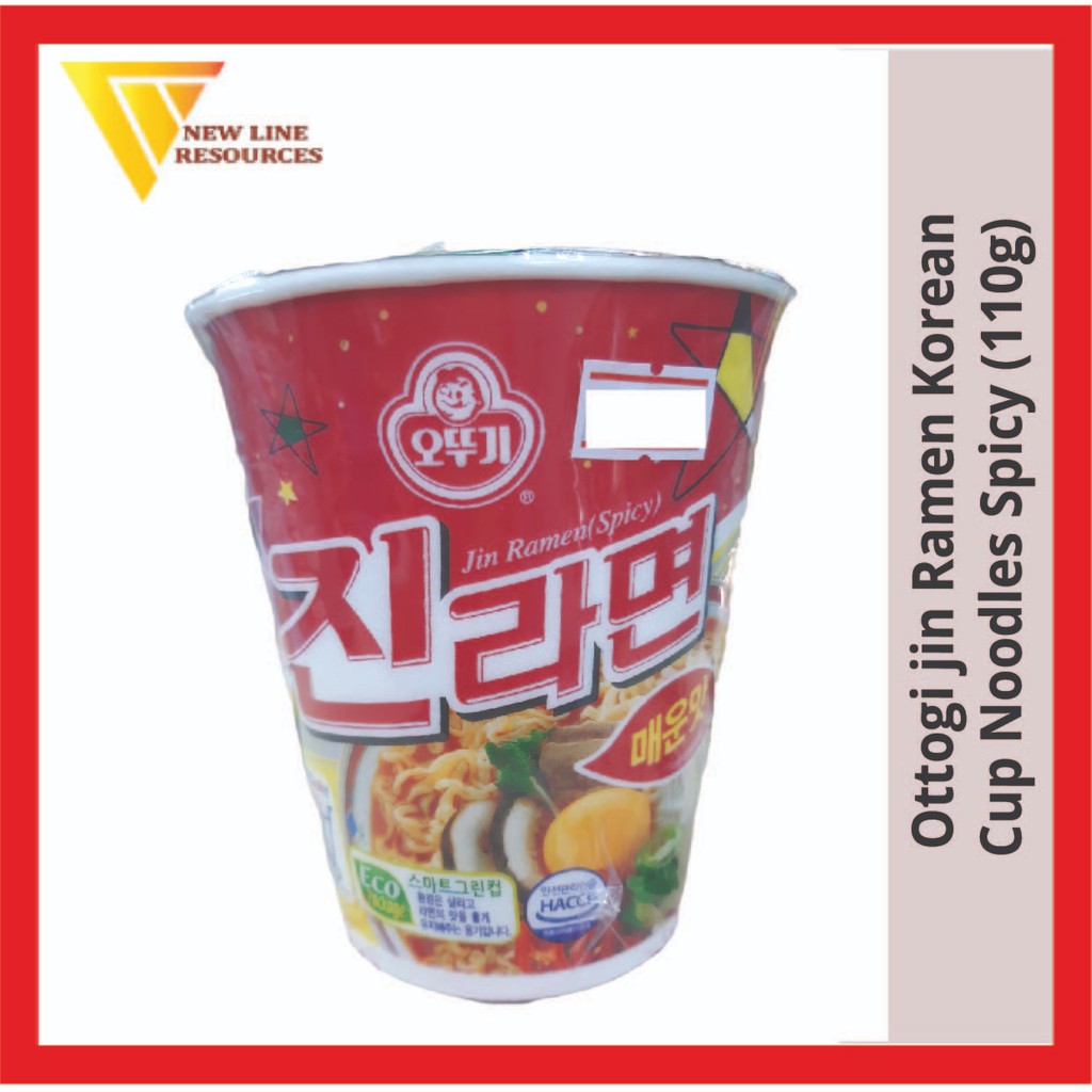 {MADE IN KOREA] Ottogi Jin Ramen Korean Cup Noodles Mild/Spicy (110g ...