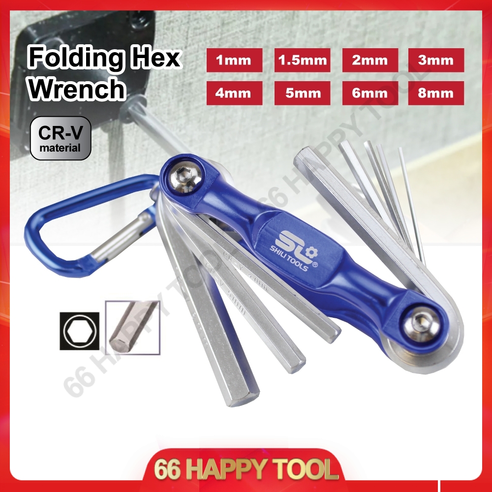 Allen Key CR-V 1-8mm Multi-Functional Folding Portable Metric Repair ...