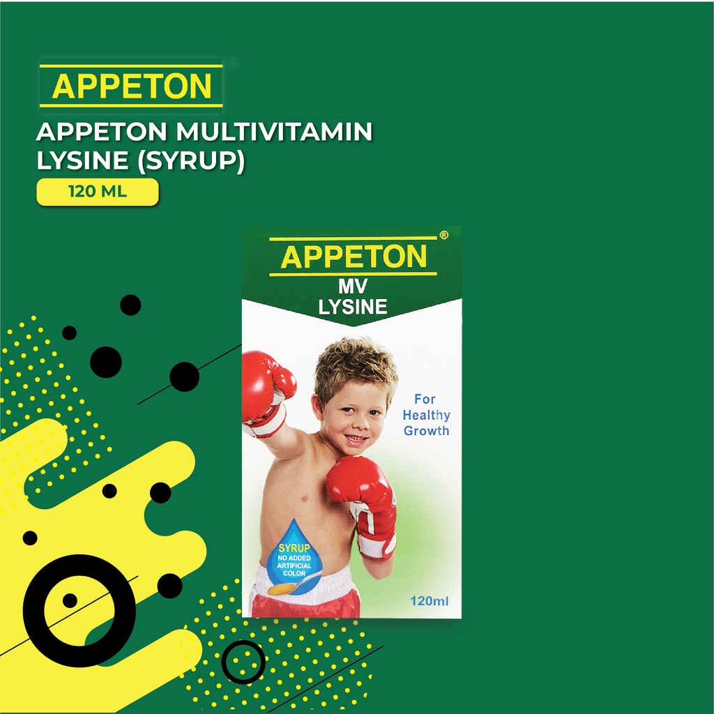 APPETON Multivitamin Lysine Syrup Improved Appetite & Healthy Growth No ...