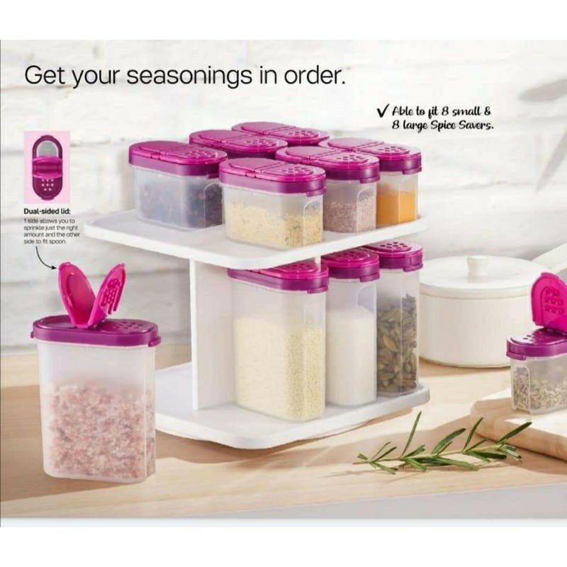 Tupperware Modular Spice Set Spice Savers Small 110ml and Large 250ml ...