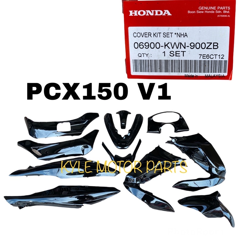 PCX150 V1 BODY COVER FULL SET BLACK ORIGINAL HONDA 100% | Shopee Malaysia