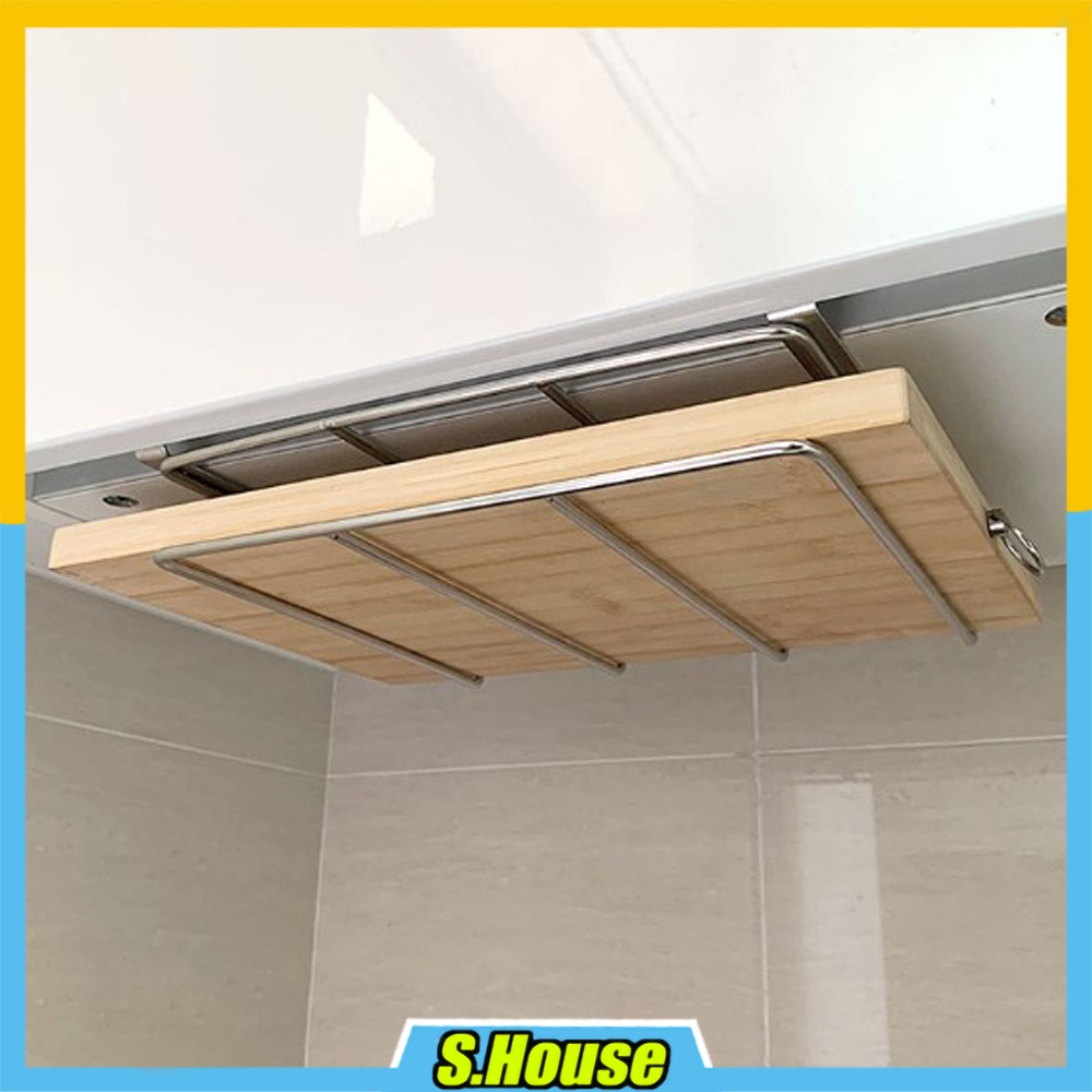 Cutting Board Pot Cover Hanger Rack Nail Free Kitchen Rak Penyangkut ...
