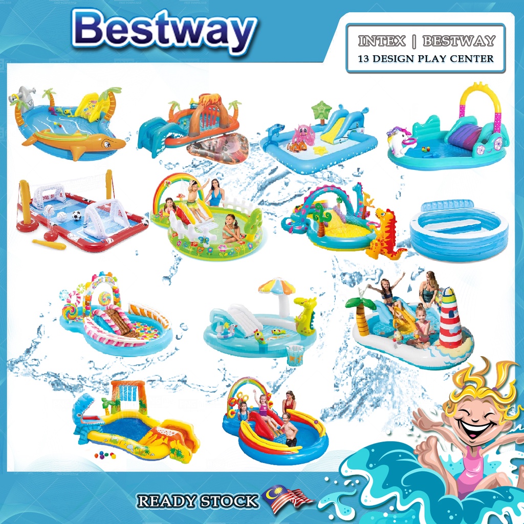 BESTWAY| INTEX 4 Reka Bentuk Pusat Permainan Kanak-Kanak | Kolam Mandi ...