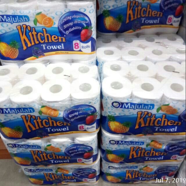 [LB] Majulah Kitchen Towel Tissue / Tisu Dapur Makanan (8rolls x 50 ...