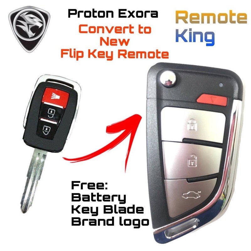 Proton Exora Flip Key Remote Remote Kunci Lipat | Shopee Malaysia