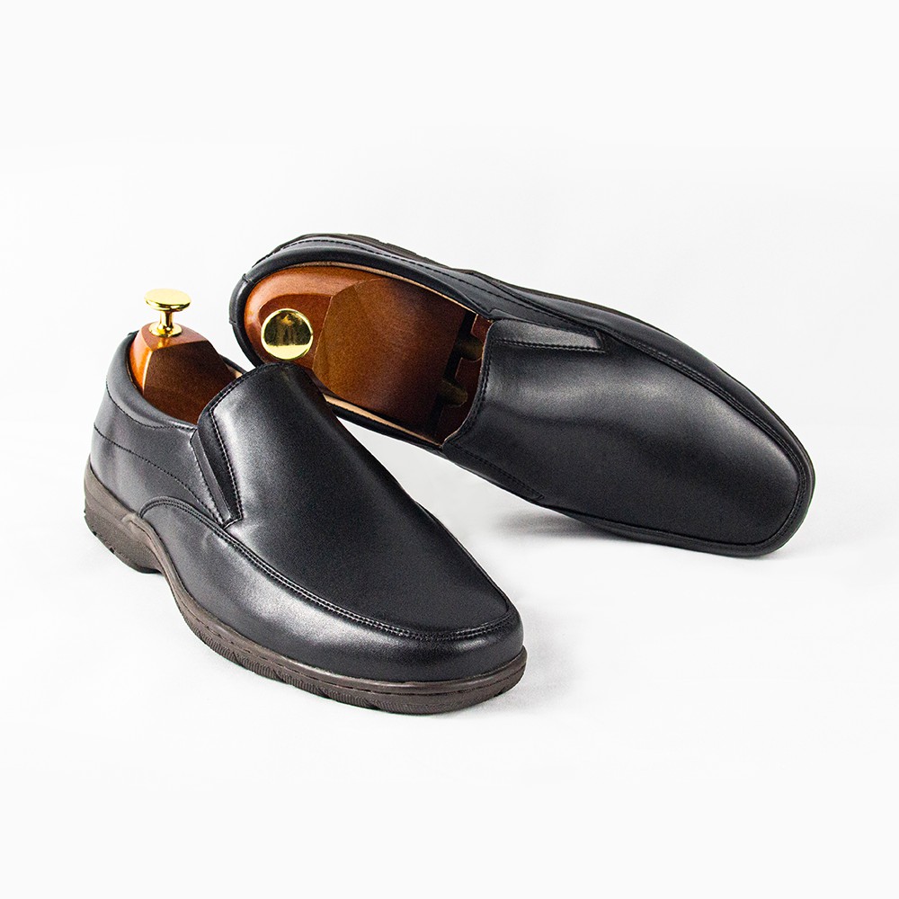 KH1003 Snowfly Men Smart Formal Look Comfort Shoes ( Black) | Shopee ...