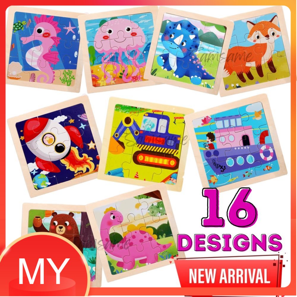 Mainan Pendidikan Kids Wooden Jigsaw Puzzle Early Learning Education ...