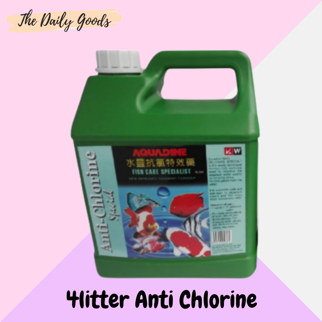 Aquadine Anti-Chlorine Special Fish Care 4 Litres | Shopee Malaysia
