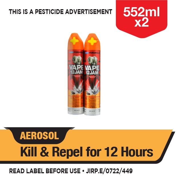 VAPE 12 JAM Aerosol (552ml) [Twin Pack] | Shopee Malaysia