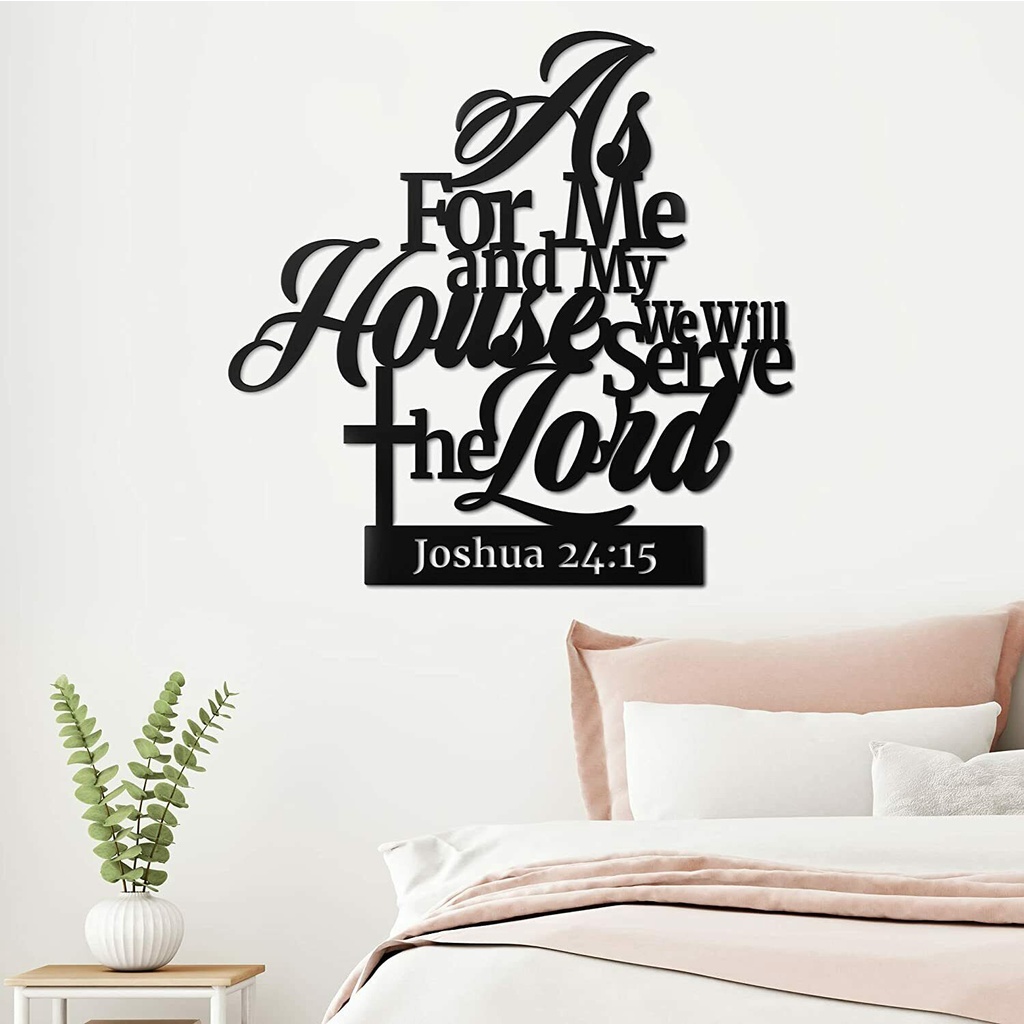 "As For Me and My House" Bible Verse Metal Wall Art - Handcrafted ...