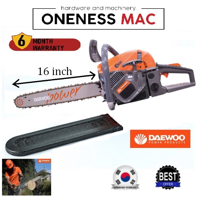 Chainsaw 16" 45CC with Oregon Chain - Daewoo DACS4516 | Shopee Malaysia