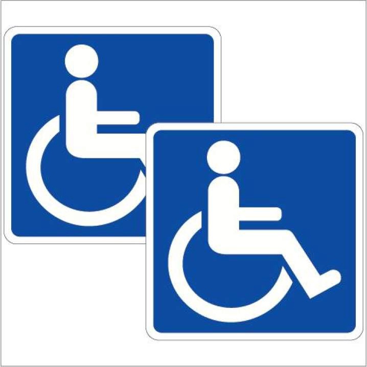 HANDICAP WINDOW SIGN STICKER FOR CAR 2'S 100X100MM | Shopee Malaysia