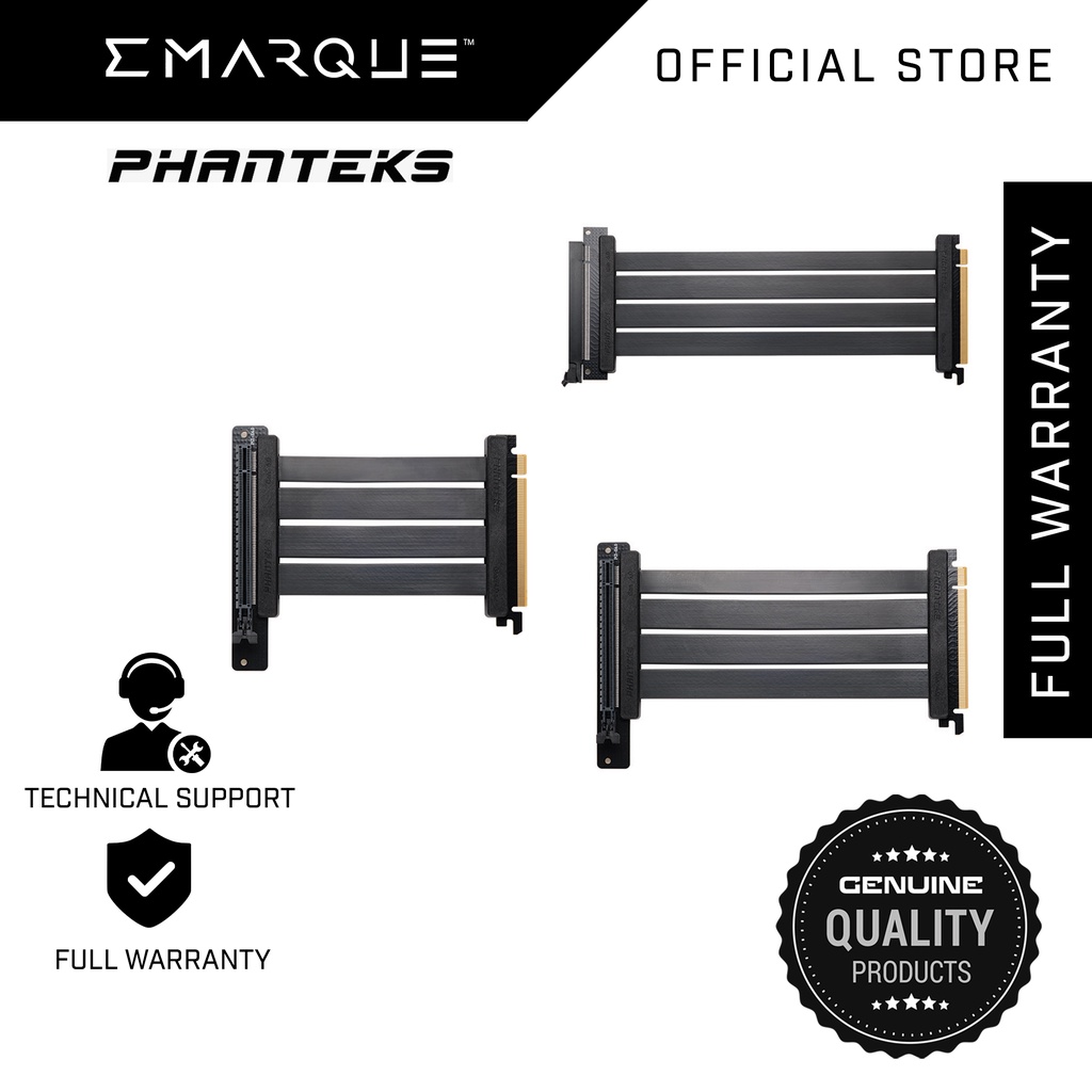 // Phanteks Vertical GPU Riser Extender PCIe 4.0 — Flatline 150mm/90, Flatline 220mm/90 ...