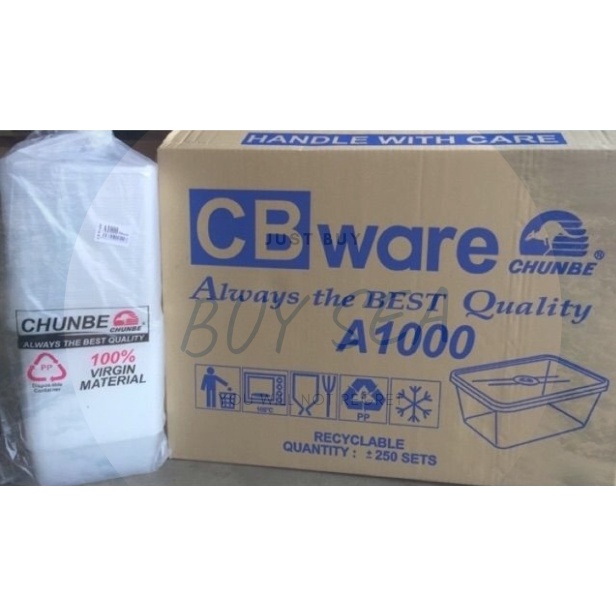 A1000 Rectangular Disposable Container / Kotak Nasi /CBA1000 / PP ...