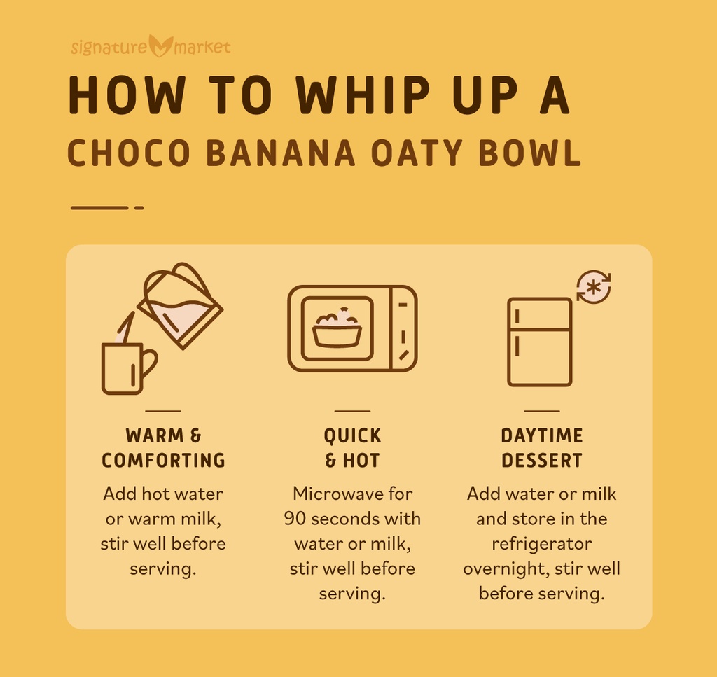 Signature Market Choco Banana Oaty Bowl (50g x 7 sachets) | Shopee Malaysia