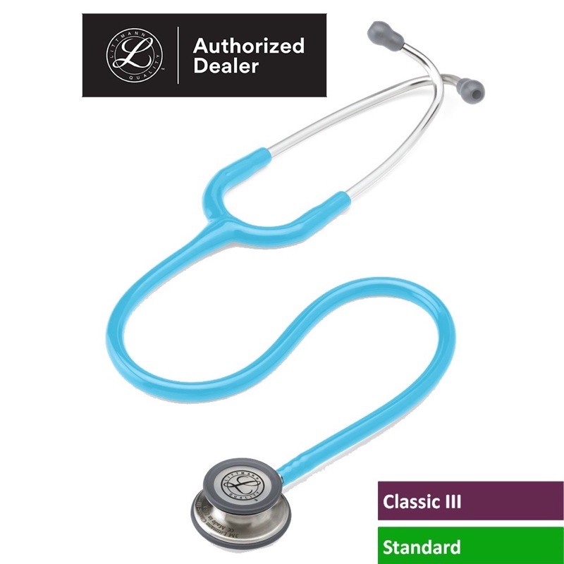 3m Littmann Classic III Stethoscope In Turquoise, 27 inch, 5835 (Free ...