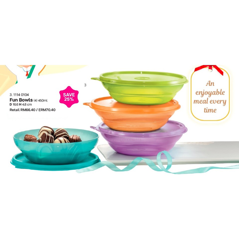 Tupperware - Fun Bowls(1pc) - 450 ml | Shopee Malaysia