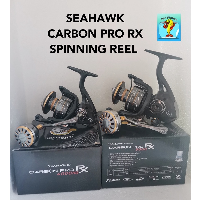 2022 SEAHAWK CARBON PRO RX Spinning Reel FREE SWIVEL + HOOK | Shopee ...