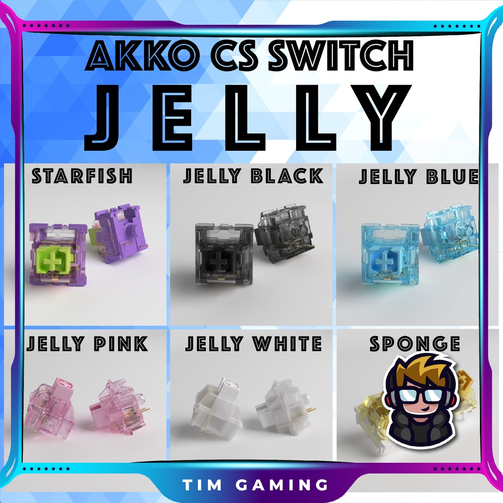 Akko CS Jelly Switch 45 Switch Set | Support for 3-pin Hotswap ...