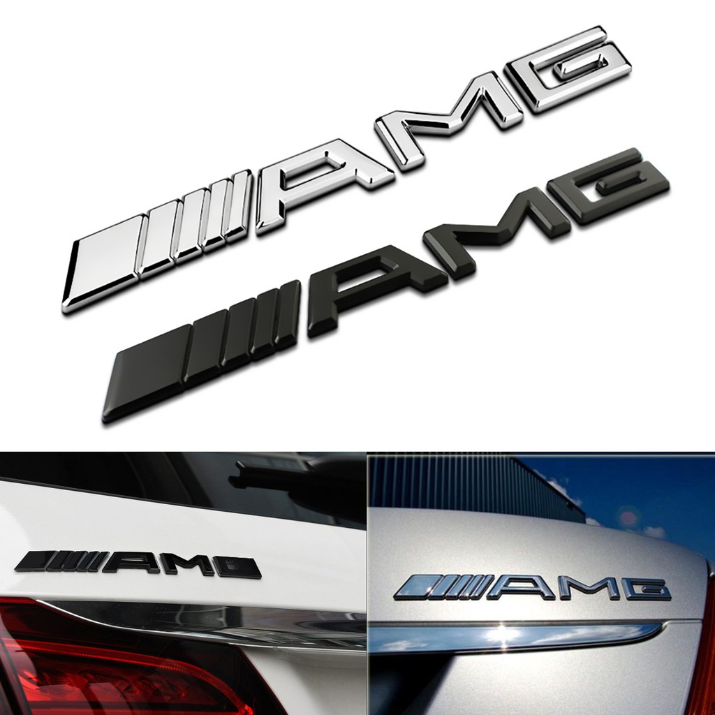Mercedes Benz AMG 3D Stickers Plastic 3D Car Badges Rear Trunk Decal ...