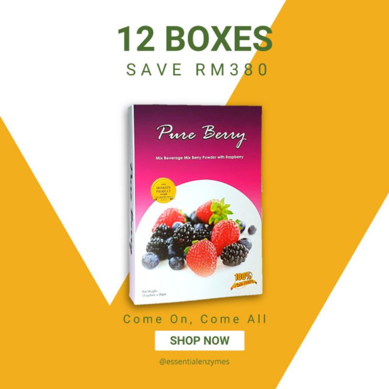 Pure Berry Enzyme 🌸12 Boxes RM1,180🌸 | Shopee Malaysia