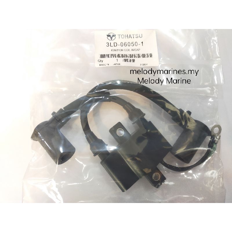 Tohatsu/Mercury Japan Ignition Coil W/cap 15HP/18HP 3LD-06050-1/3LD ...