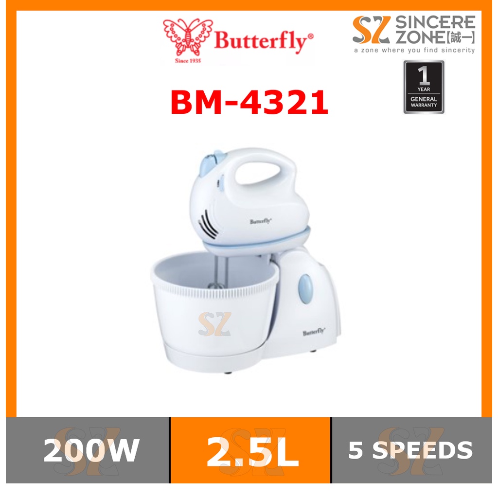 BUTTERFLY BM-4321 STAND MIXER 2.5 LITRE (BM4321) | Shopee Malaysia