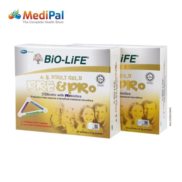 Medipal Biolife AB Adult Gold Pre & Pro (2.5g x 30s) (2 Pack ...