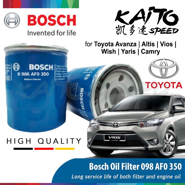BOSCH Oil Filter Toyota Avanza , Altis , Vios , Wish , Yaris , Camry ...