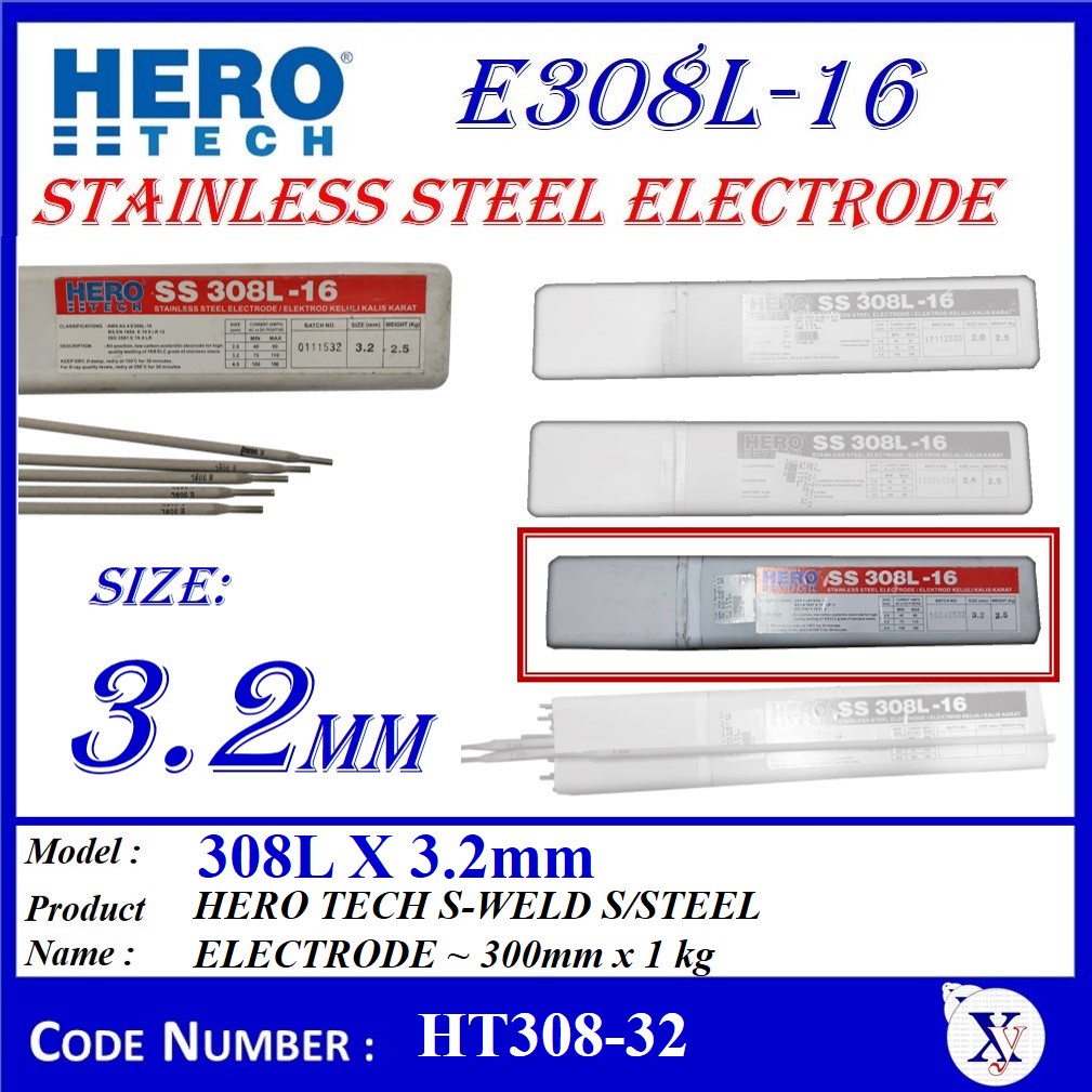 HT308 (0.3KG, 0.5KG, 1KG) E 308L-16 HERO TECH / FOX S-WELD STAINLESS ...