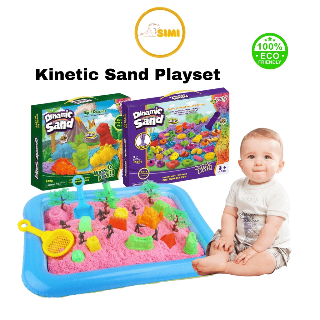 SIMI Kinetic Sand Playset Art Educational Toys for Children DIY Dynamic ...