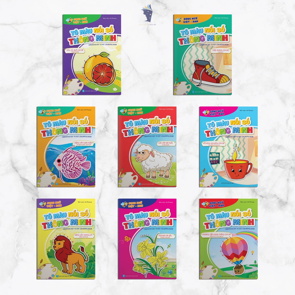 Set of 8 Smart Number Matching Coloring Books - Illustrated Close ...