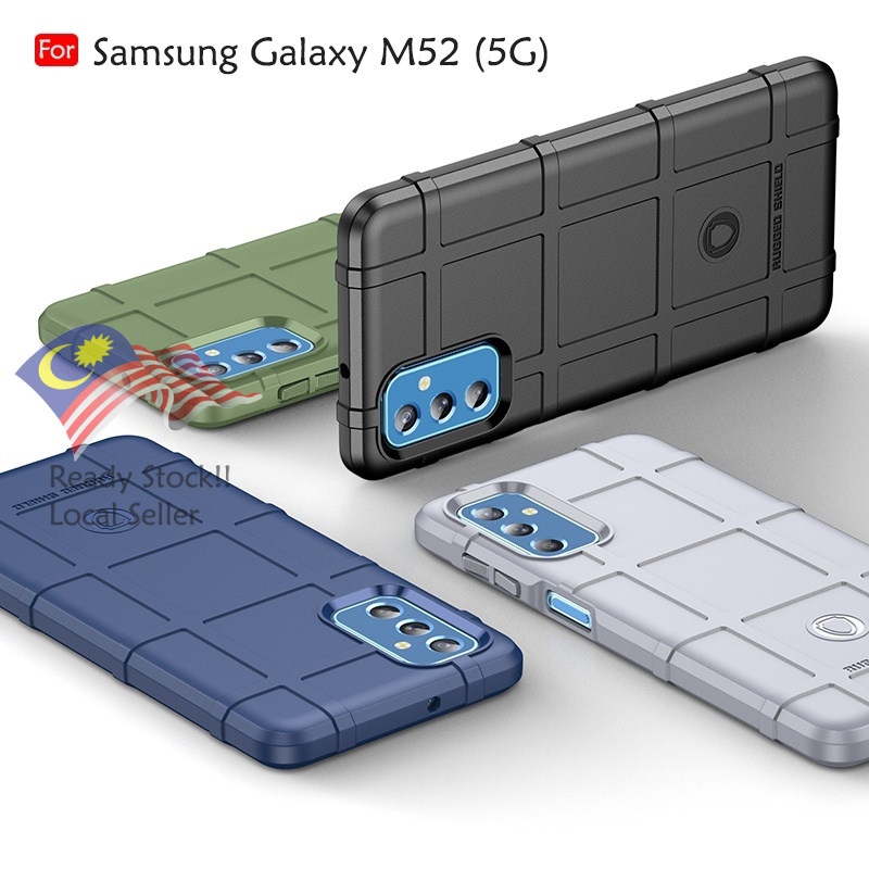 Samsung Galaxy M52 5G Rugged Shield Thick TPU Case Casing Phone ...
