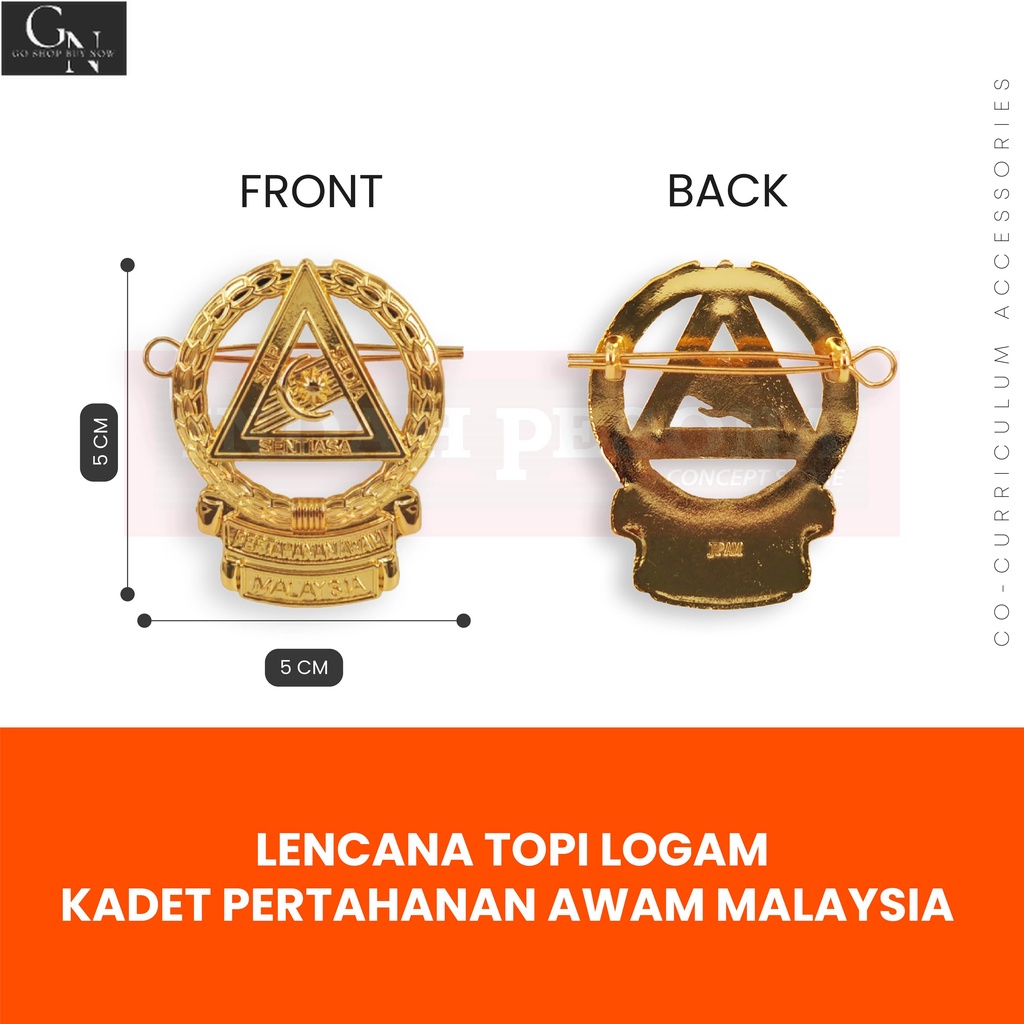 LENCANA TOPI SEKOLAH KADET PERTAHANAN AWAM / ACCESSORIES UNIFORM ...