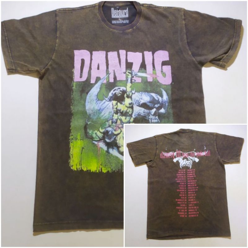 Danzig Band How The Gods Kill Tour Vintage Wash T-shirt/T-shirt Metal ...