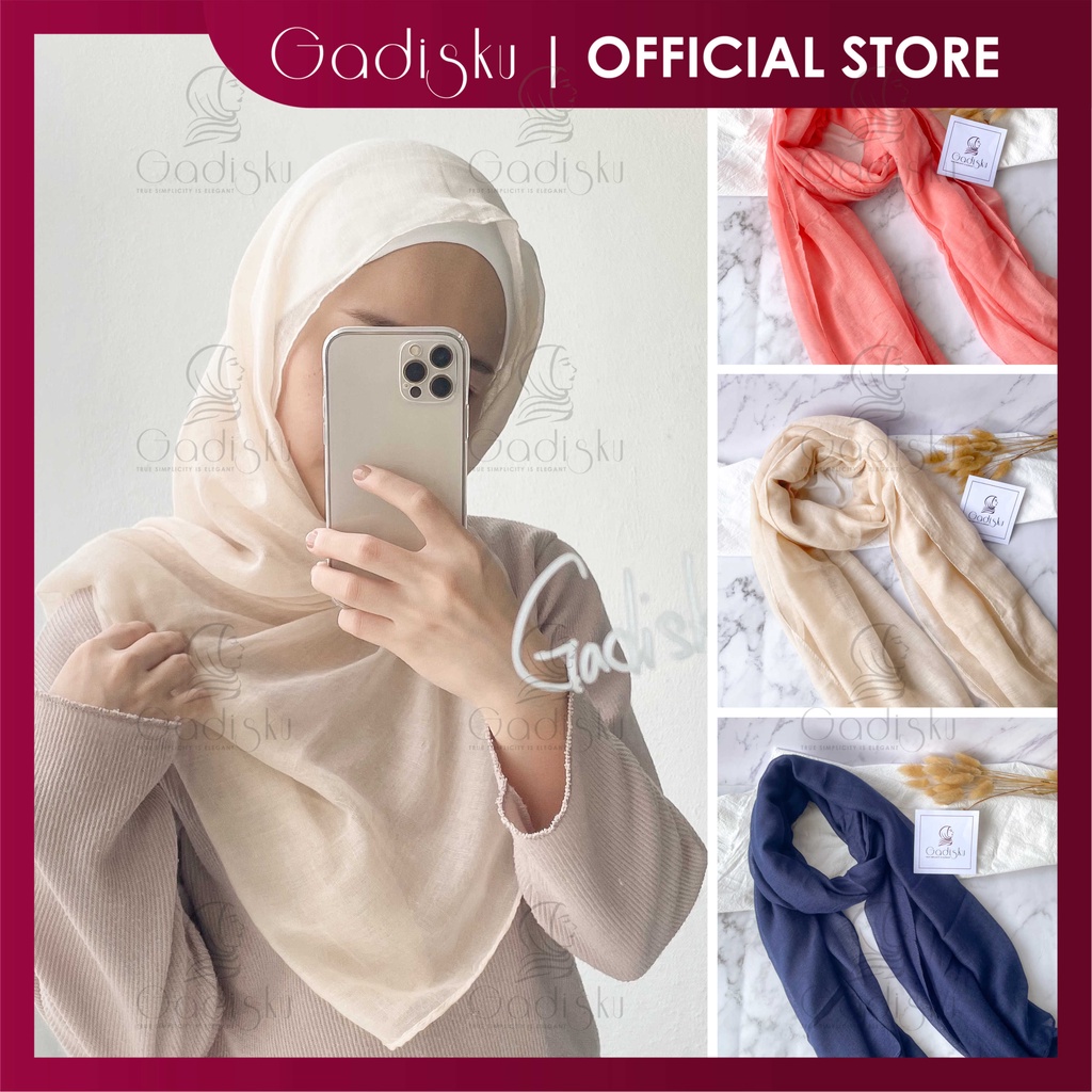 Plain Colour Shawl Ironless Tudung Muslim Hijab Wide shawl Corak ...