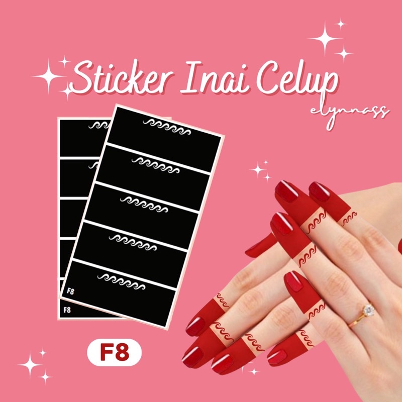 (NEW) STICKER INAI JARI/CELUP TREND TERKINI | FINGER CAPPING STICKER ...