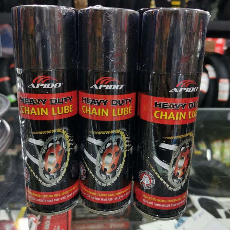 💯ORIGINAL APIDO💯🔥 HEAVY DUTY CHAIN LUBE MINYAK RANTAI OIL 240ML HD ...